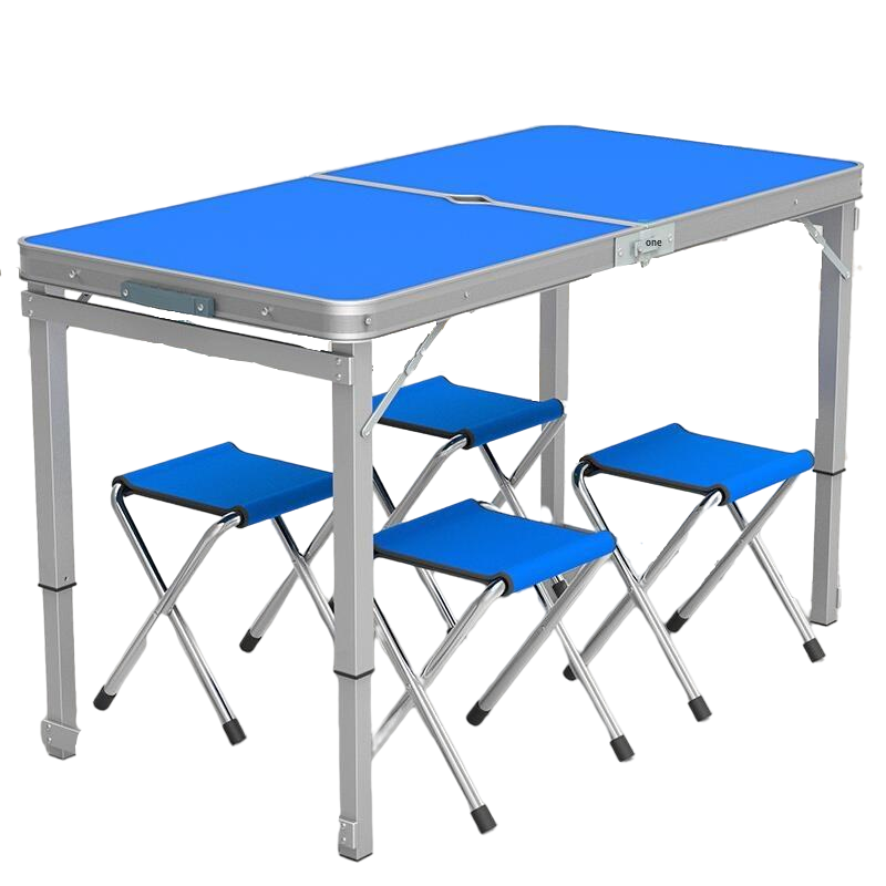 Blue Folding Table Outdoor Table And Chair Portable; ECVV AE – ECVV.AE