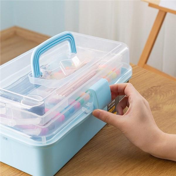 Deli Art Toolbox 13" Blue Tool Box Toolkit DL432013A; ECVV UAE – ECVV.AE