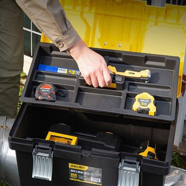 Deli Plastic Toolbox 23" Tool Box Toolkit DL432023; ECVV UAE – ECVV.AE