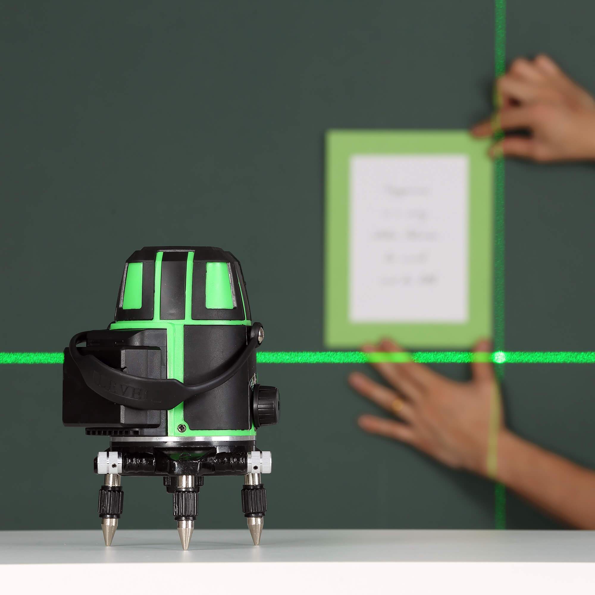 Laser level 5 Lines Green Light Laser Levels Measuring Tools ECVV UAE ECVV.AE